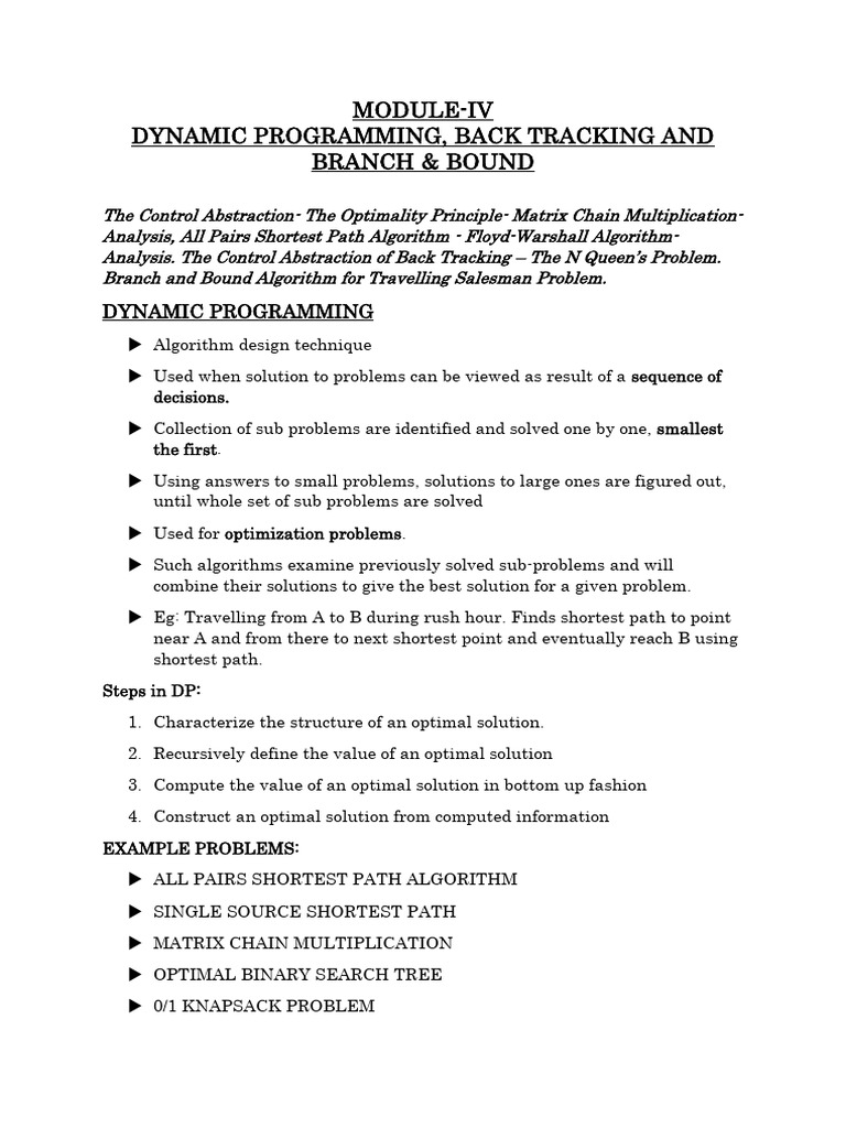 Modu 4 (Aad) | Download Free PDF | Dynamic Programming | Discrete ...