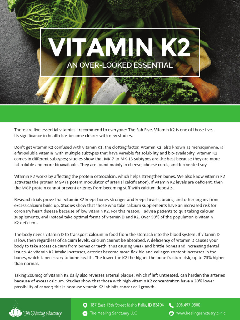 Vitamin K2 | PDF | Vitamin | Medical Specialties