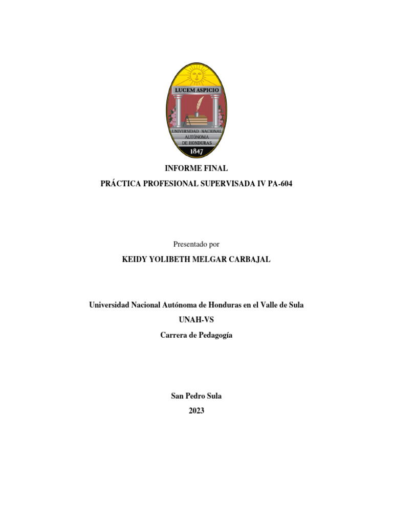 Informe Final Pps Keidy Melgar | PDF | Evaluación | Gestión de recursos humanos