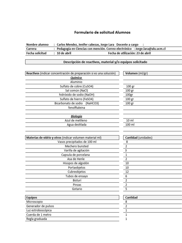Formulario Lab 23 | PDF | Compuestos químicos | Química Formulario Lab 23 | PDF | Compuestos químicos | Química