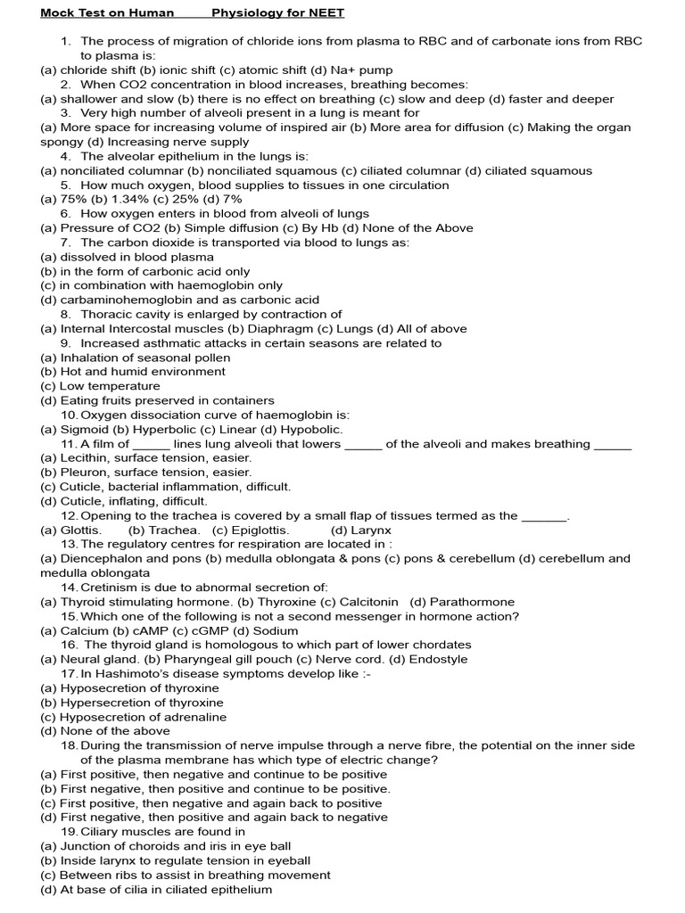 Neet Human Physiology Pdf Heart Physiology