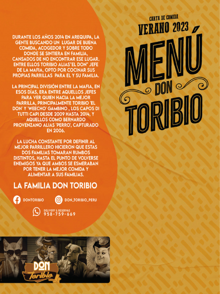 Carta Nueva Comida Don Torbioverano 2023 | PDF