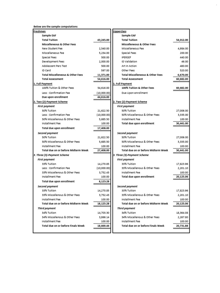 DLSU Tuition and Fees Breakdown 2022-2023 | PDF | Fee | Tuition Payments