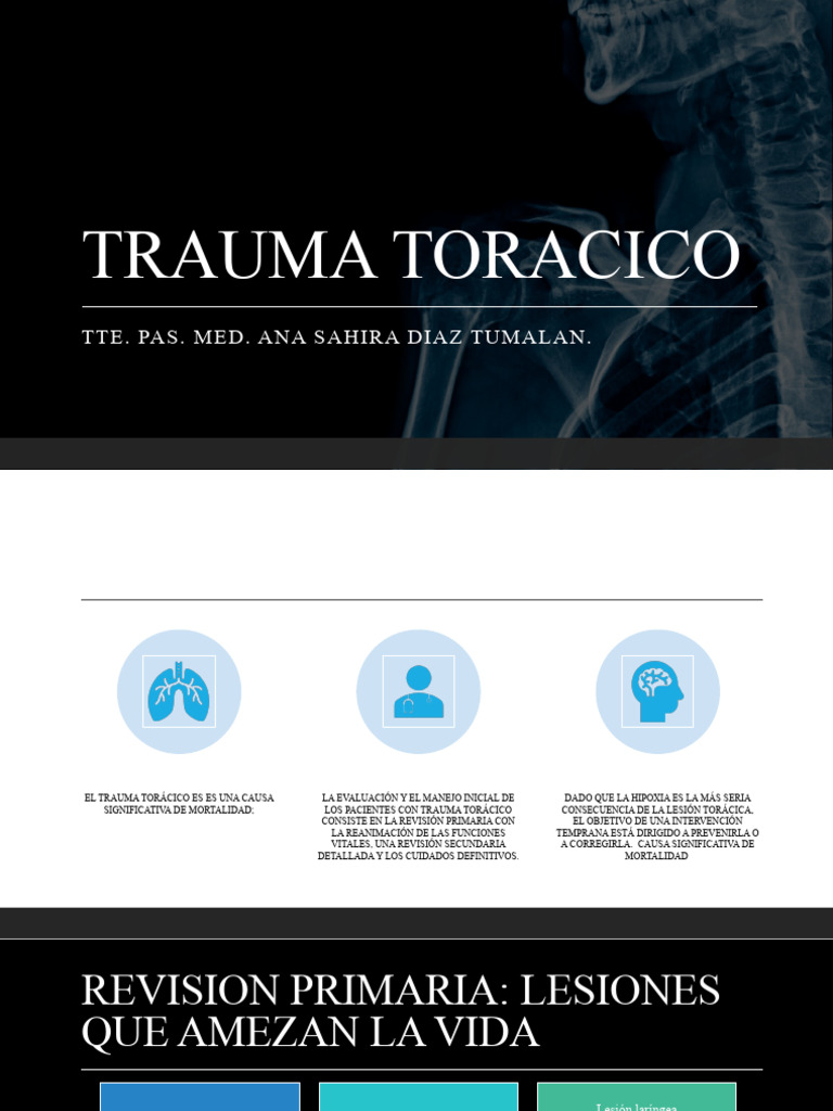 Trauma Toracico | PDF | Causas de la muerte | Enfermedades y trastornos