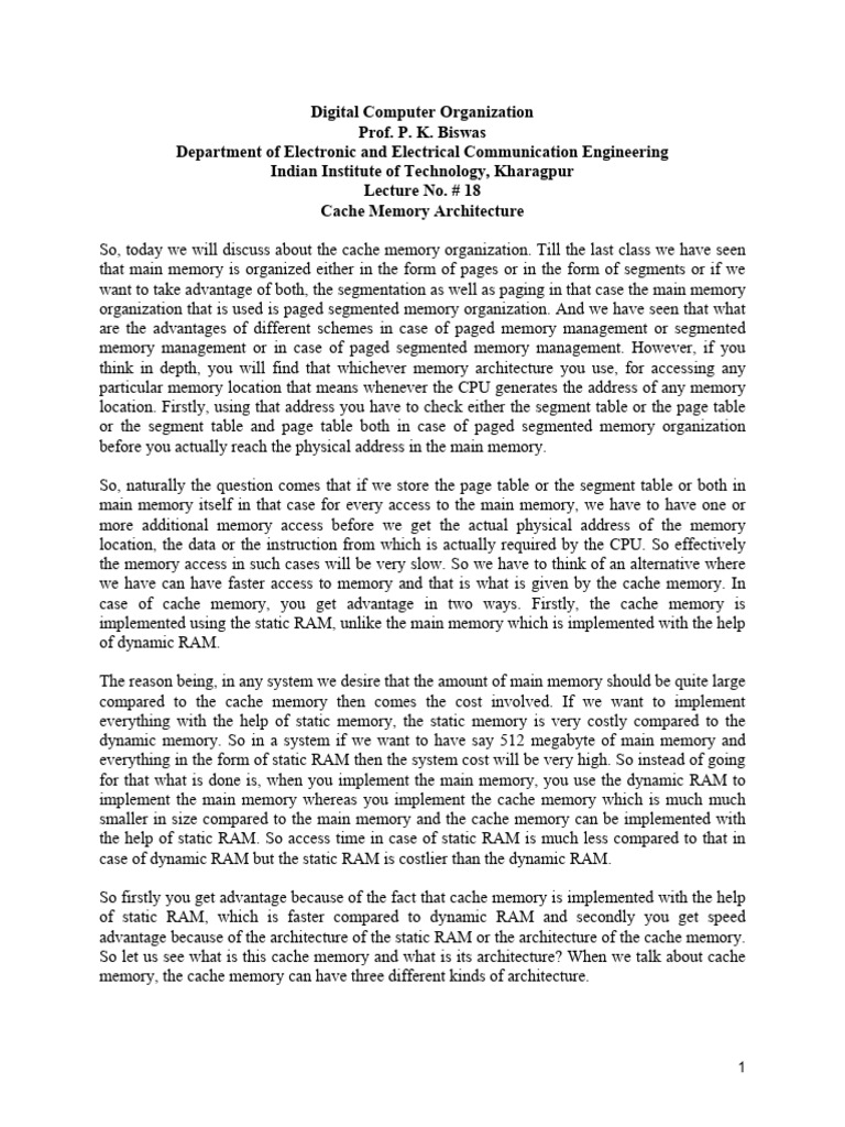 Merged | PDF | Cpu Cache | Random Access Memory