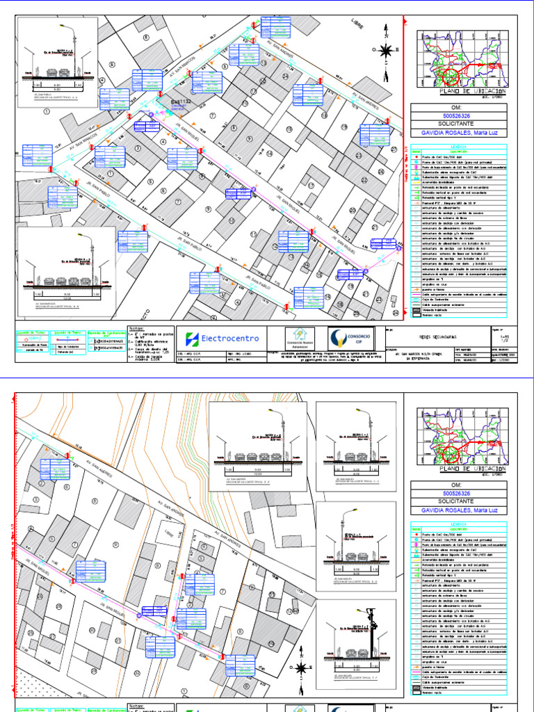 09.1. Plano Codificado RS - BT - Av. San Marcos La Esperanza - Amarilis | PDF