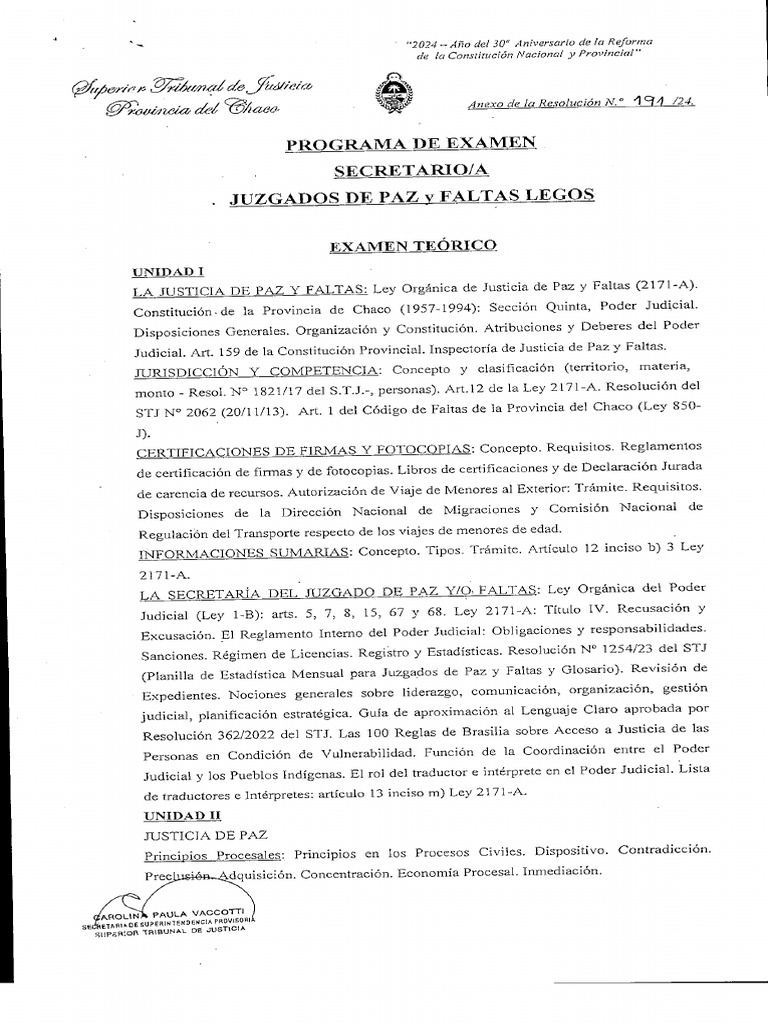 Anexo Resol 191-24 Programade Examen | PDF