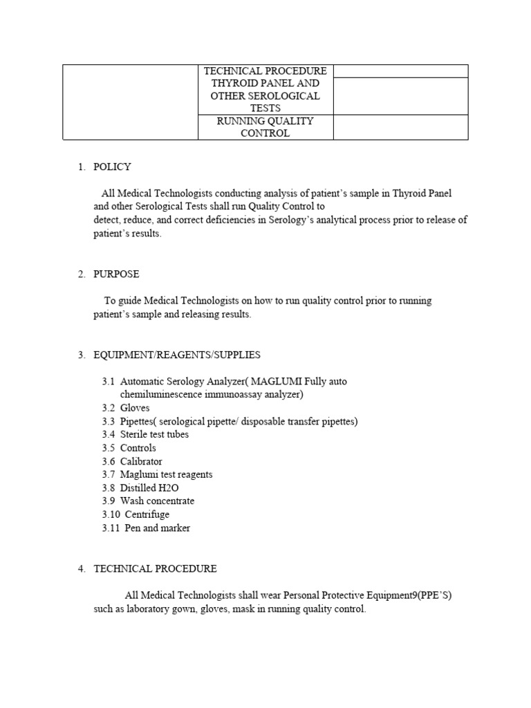 Maglumi Technical Procedure | PDF