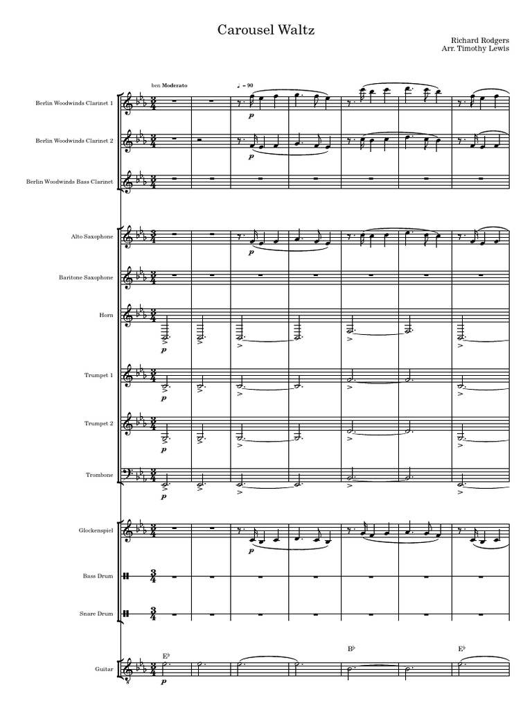 Carousel Waltz | PDF | Woodwind Instruments | Saxophone