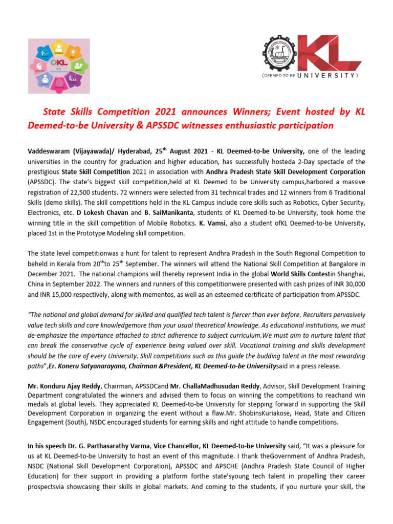 Skill Apssdc Klu | PDF