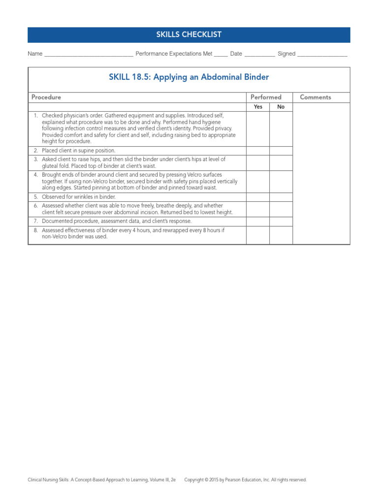 Application of Abdominal Binder | PDF