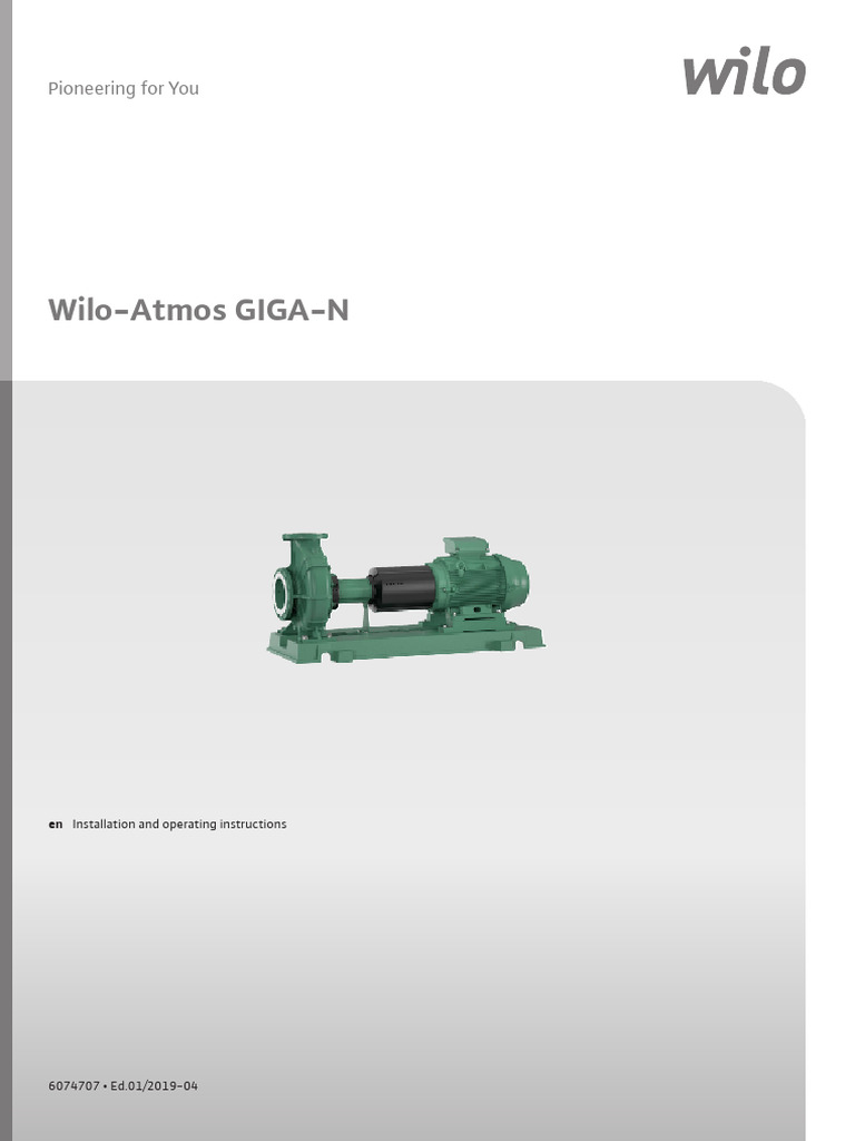 wilo atmos giga | PDF | Pump | Safety