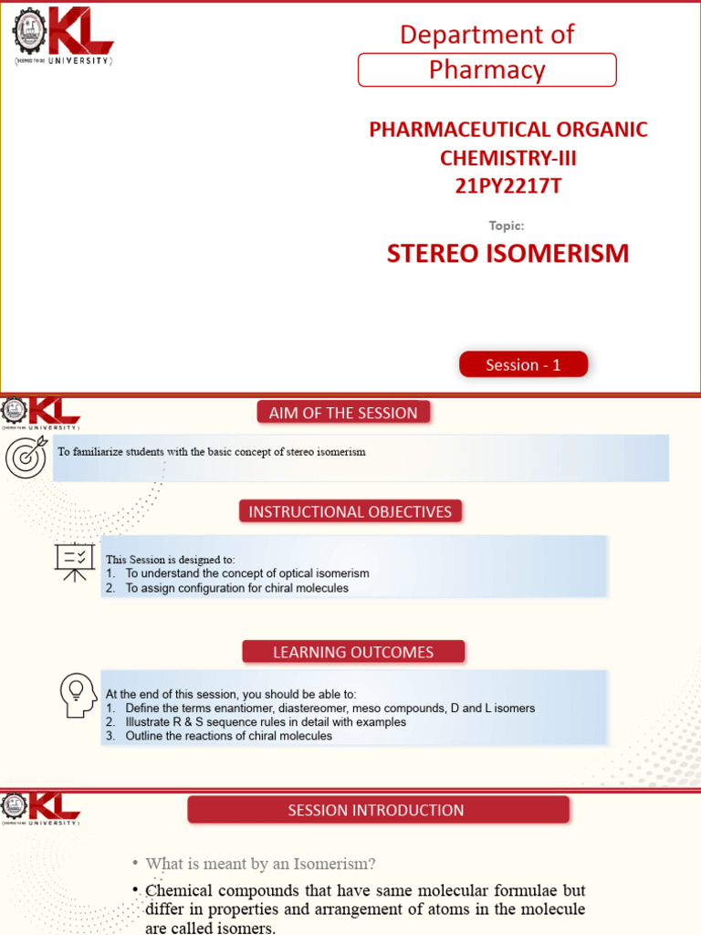 Stereo Isomerism | PDF | Chirality (Chemistry) | Isomer
