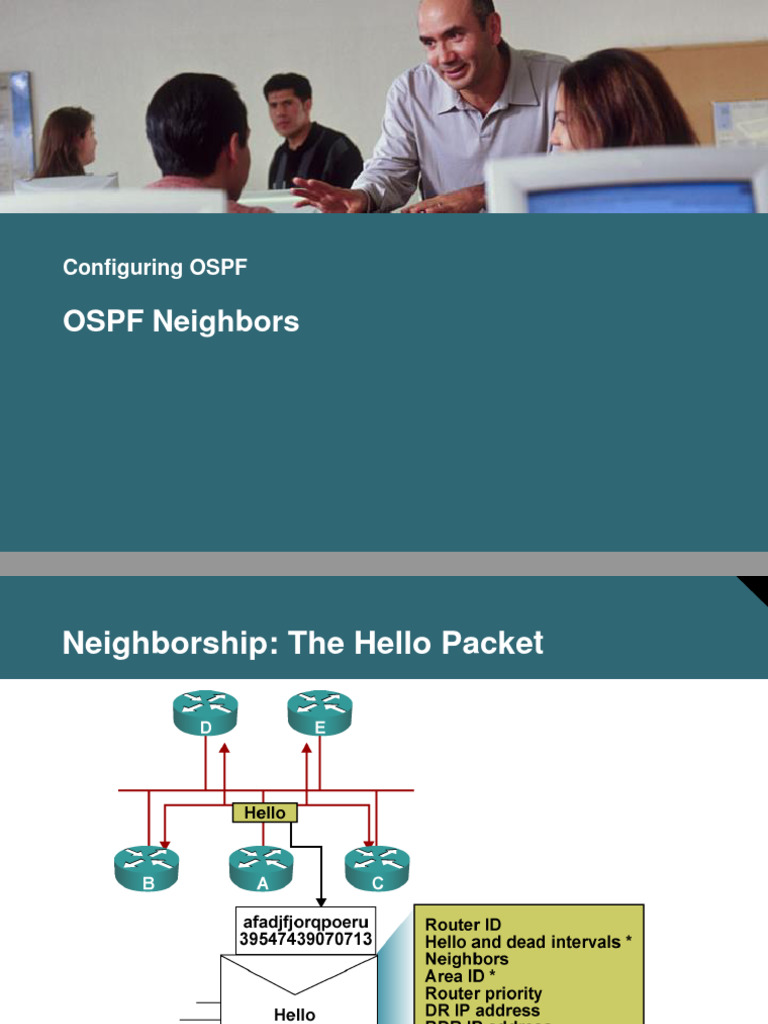 20 Ospf Network Types And Neighbors Pdf Computer Network Data