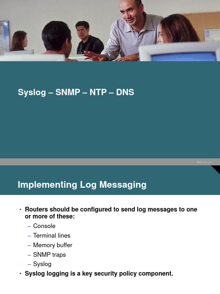 Syslog - SNMP - NTP - DNS - QoS - CCNA | PDF | Quality Of Service | Computer Network