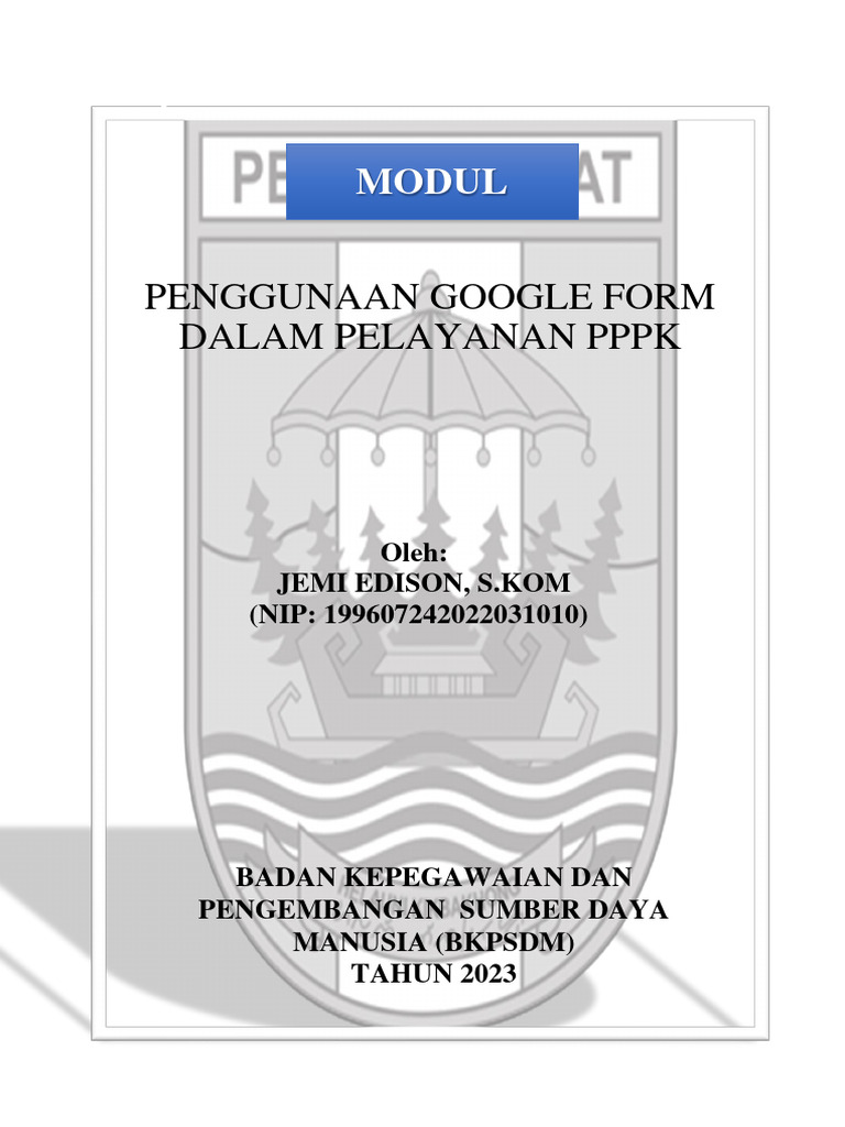 Modul Google Form untuk PPPK | PDF