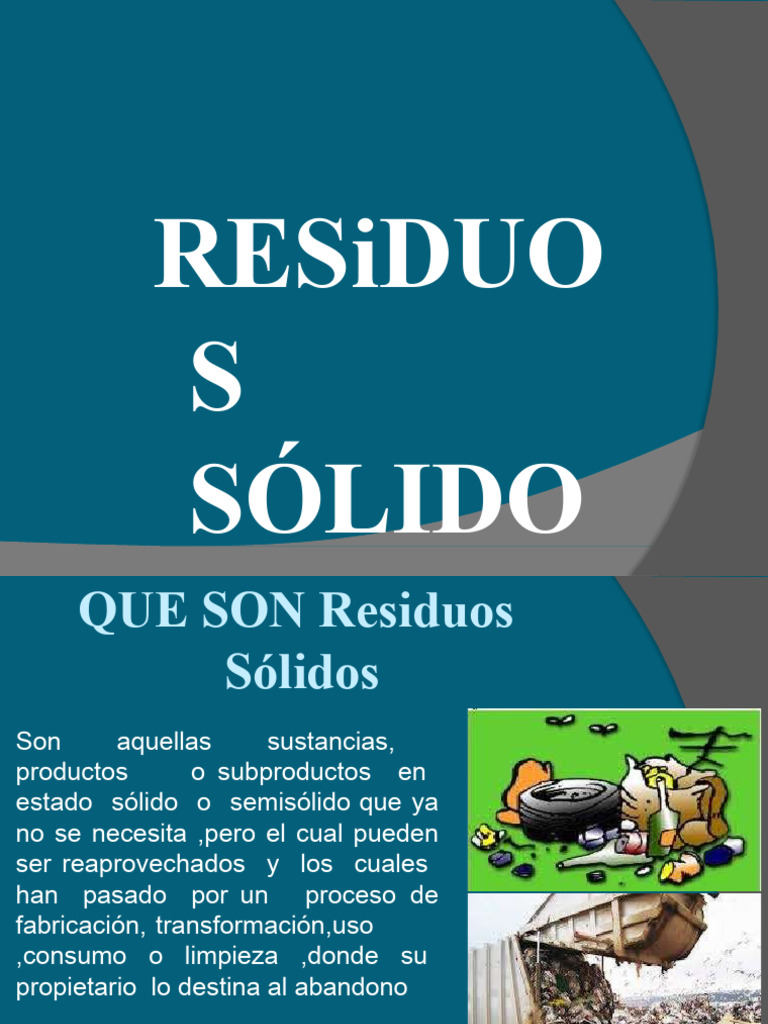Residuos Solidos | PDF | Residuos | Vertedero
