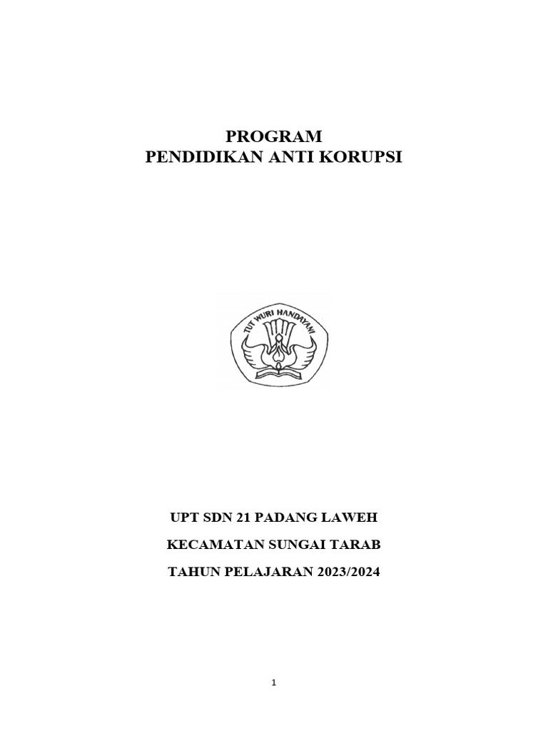 Program Pendidikan Antikorupsi | PDF | Karier & Perkembangan