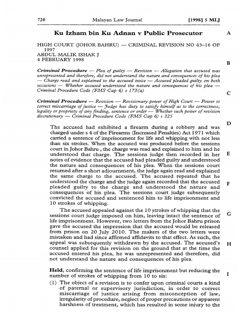 KU IZHAM BIN KU ADNAN v PUBLIC PROSECUTOR | PDF