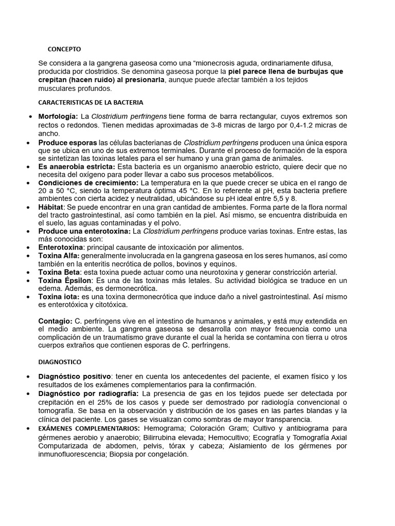 Gangrena Gaseosa: Causas y Síntomas | PDF | Herida | Causas de la muerte