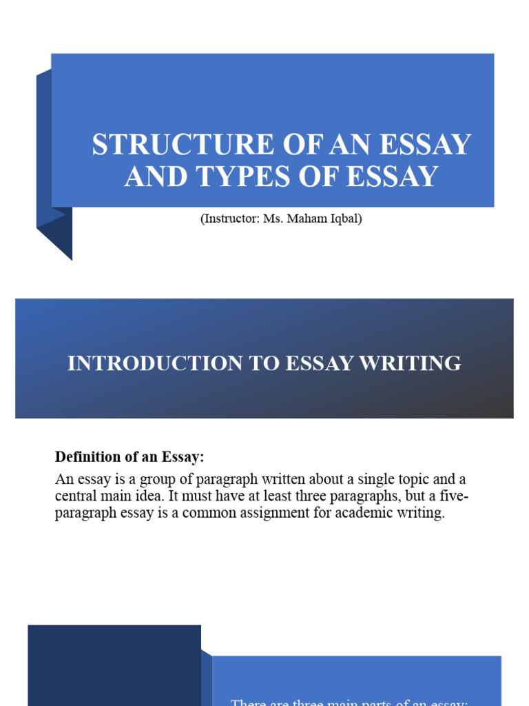 Essay Structure and Types Explained | PDF | Essays | Paragraph