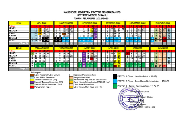 KALENDER P5 STIKA 2022-2023 | PDF
