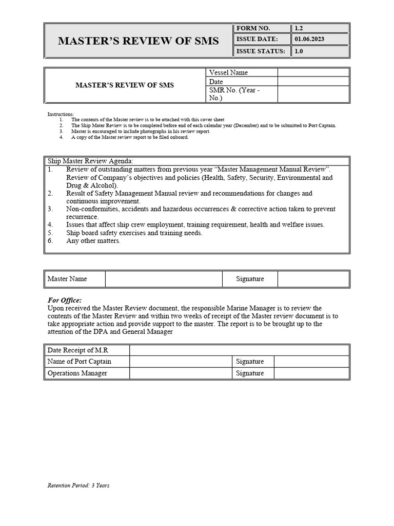 Master's SMS Review Report 2023 | PDF