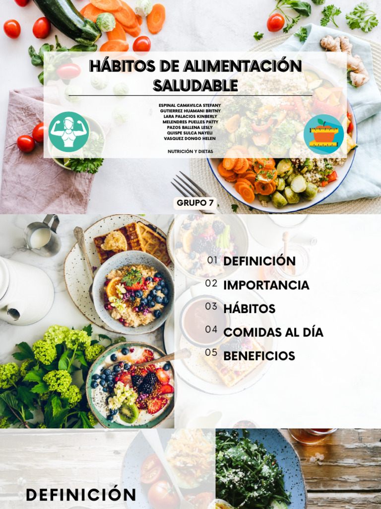Hábitos de Alimentación Saludable | PDF | Alimentos | Nutrición
