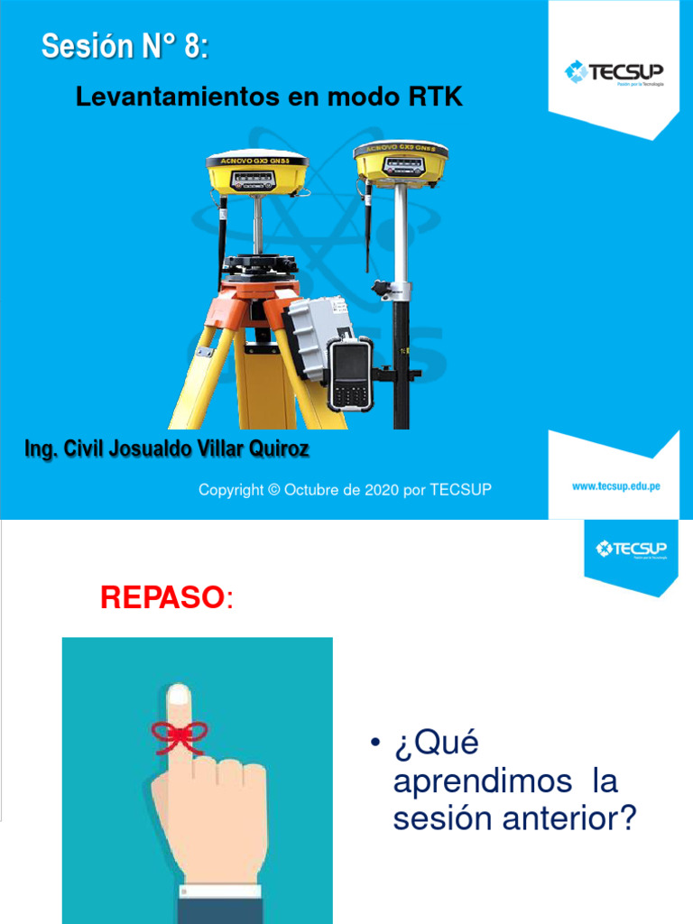 02 Sesión 9.2 Levantamiento modo RTK (1) | PDF | Ingeniería en telecomunicaciones | Sistema de ...