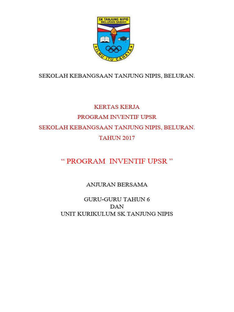 KERTAS KERJA UPSR 2017 | PDF