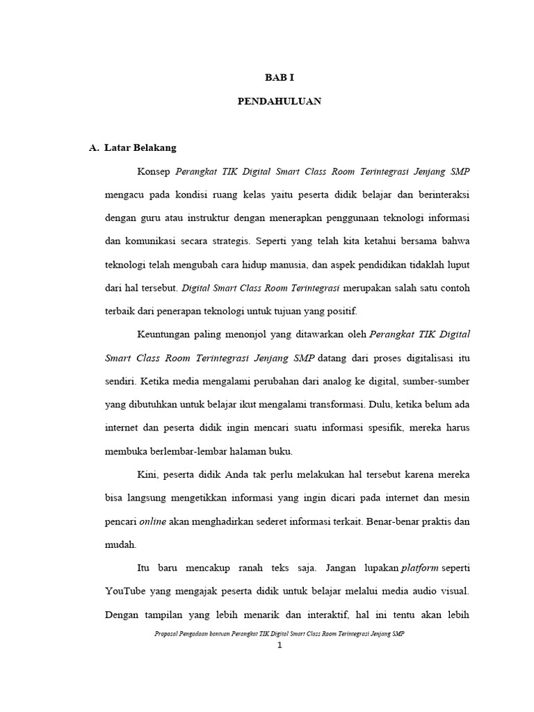 Proposal Samrt Class Room | PDF | Komputer