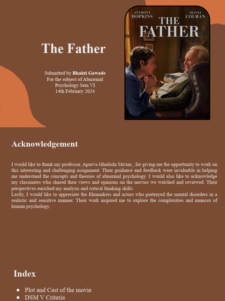 Analyzing Dementia in "The Father" | PDF | Dementia | Alzheimer's Disease