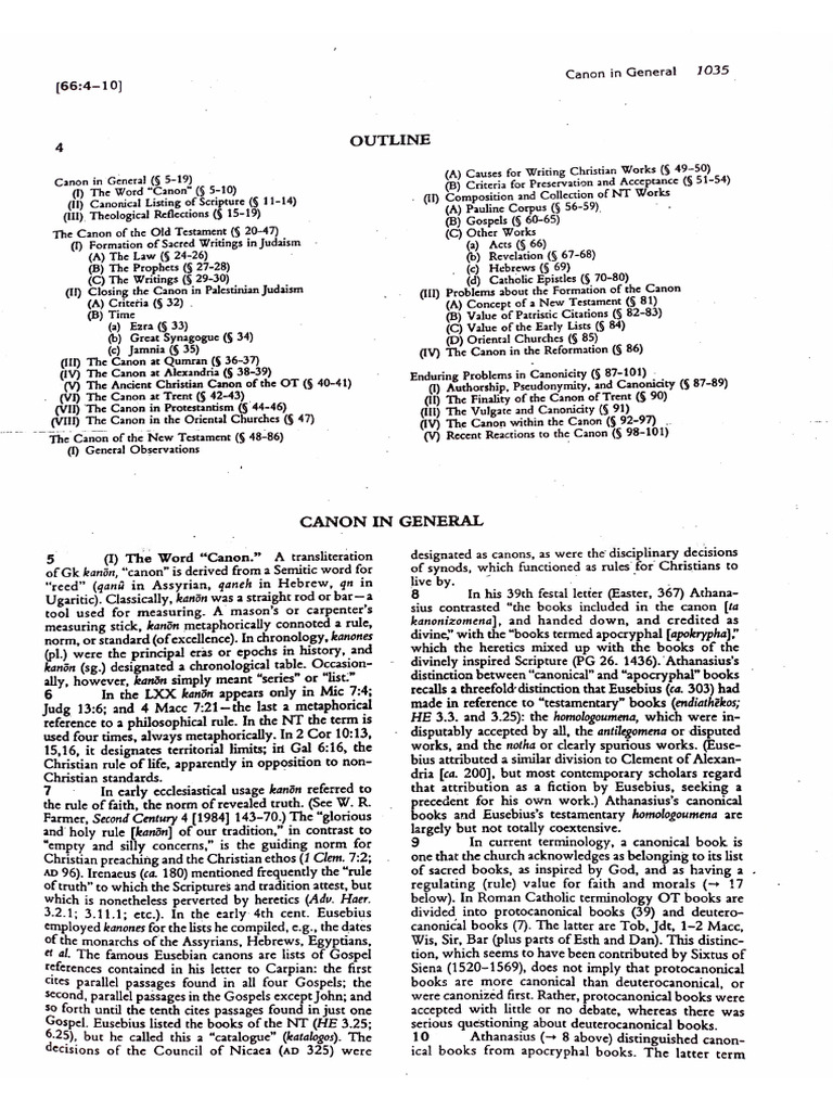 Brown & O'Ollins. Canonicity. Text | PDF