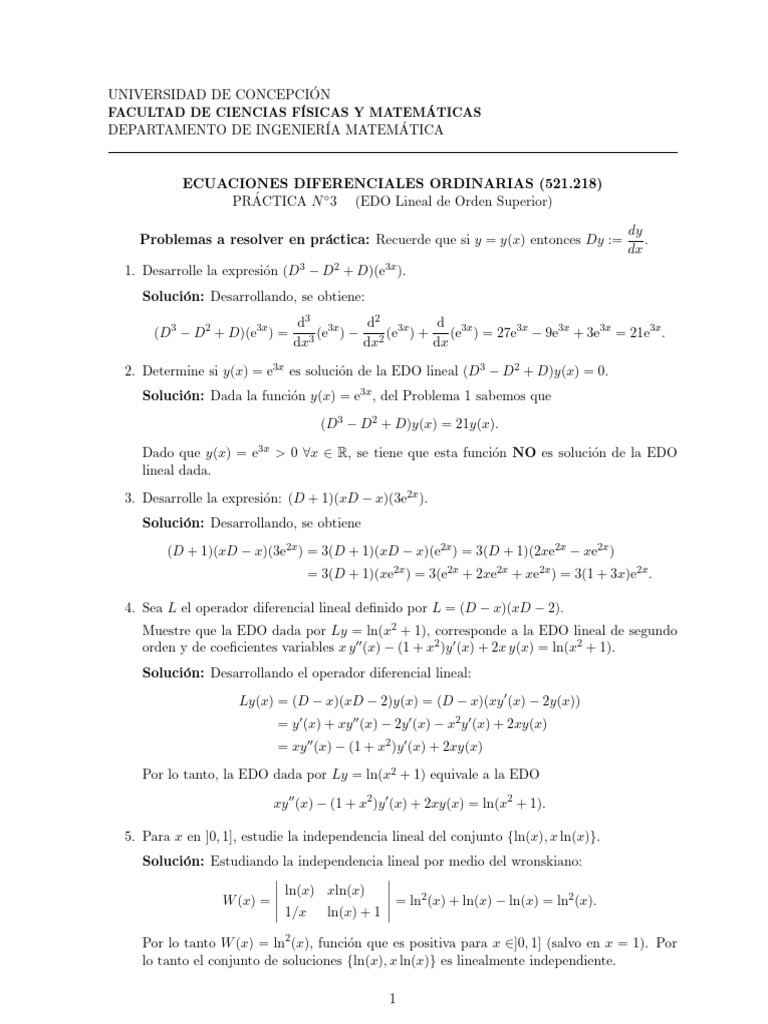 Facultad de Ciencias F Isicas Y Matem Aticas | PDF | Linealidad ...