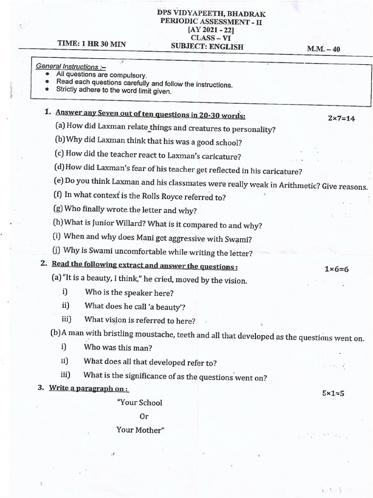 Eng Exam Question1 | PDF