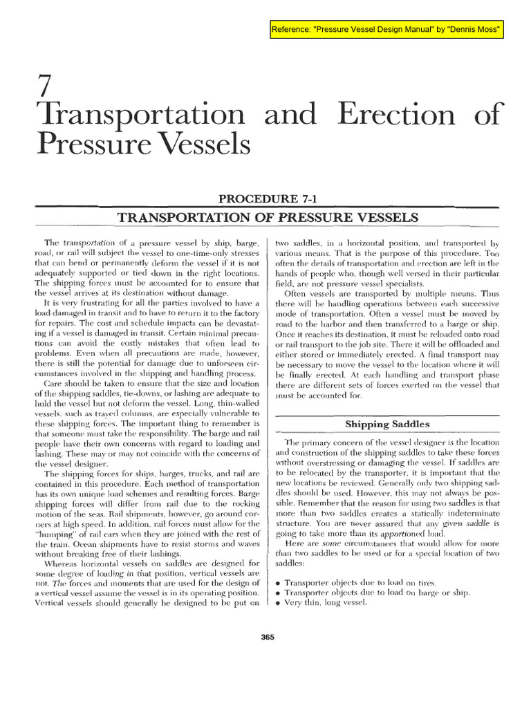 Pressure Vessel Transportation Procedures | PDF | Ships | Transport