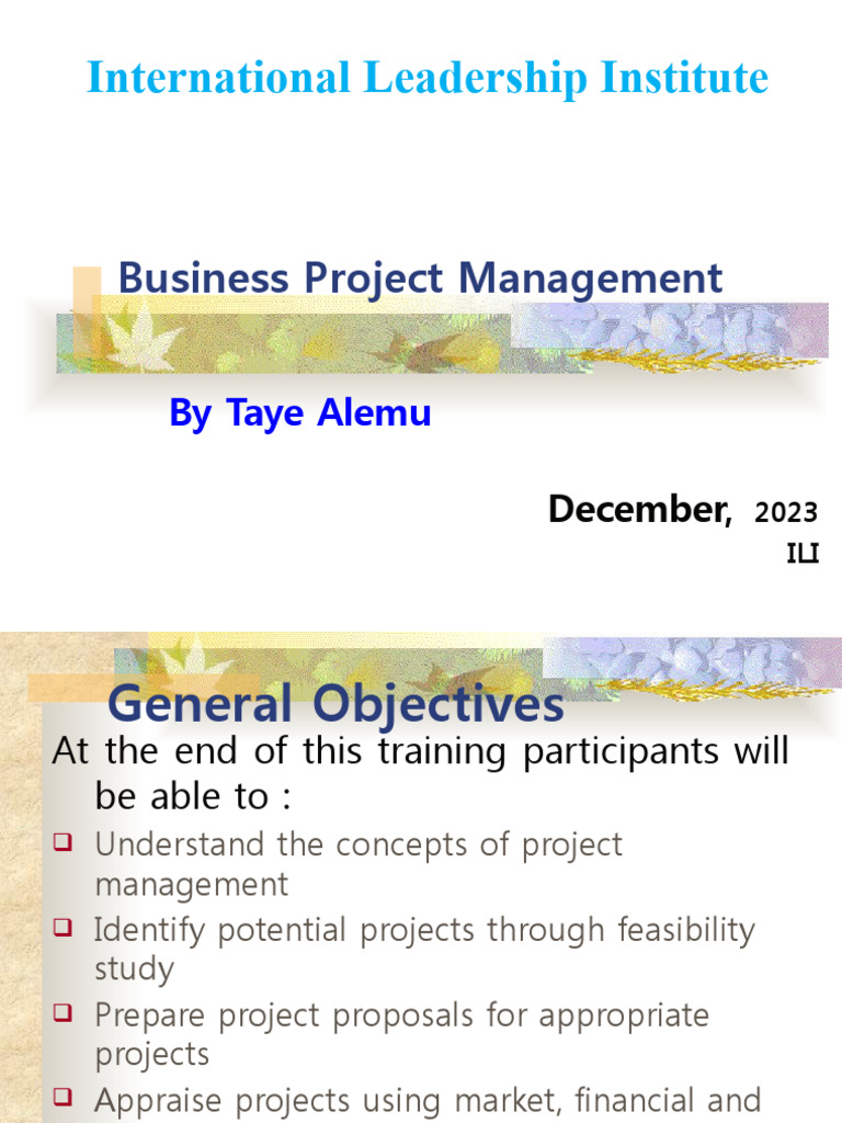 Project Ch1 (2024) | PDF | Project Management | Goal