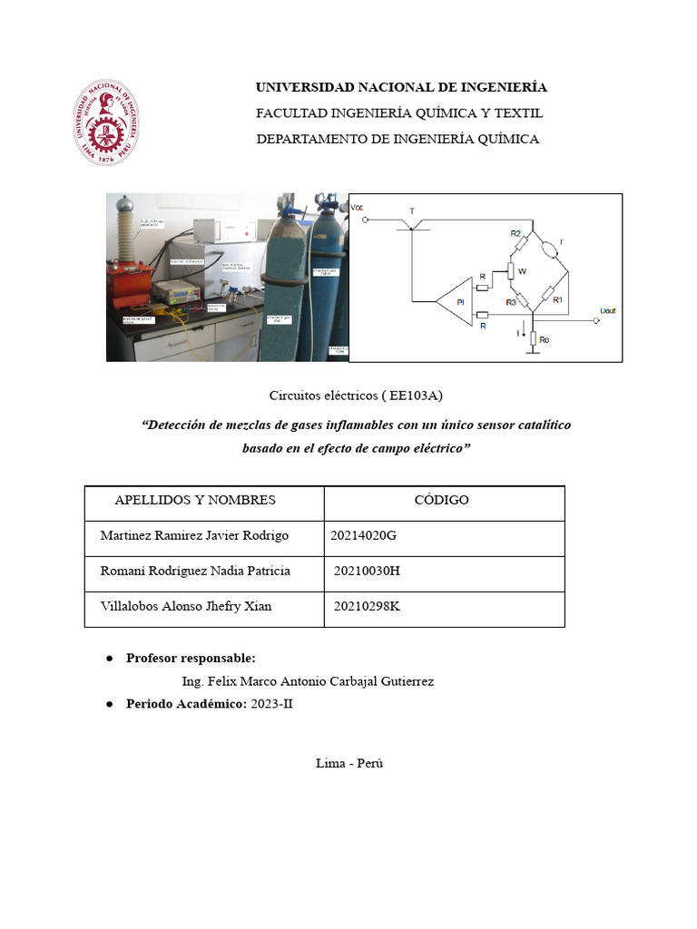 Circuitos Pc2 Ee103 A Grupo 1 | PDF | Resistencia Eléctrica y Conductancia | Sensor