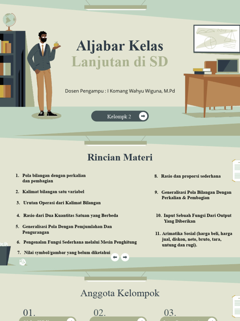 Kelompok 2 - Aljabar Kelas Lanjutan Di SD | PDF | Komputer