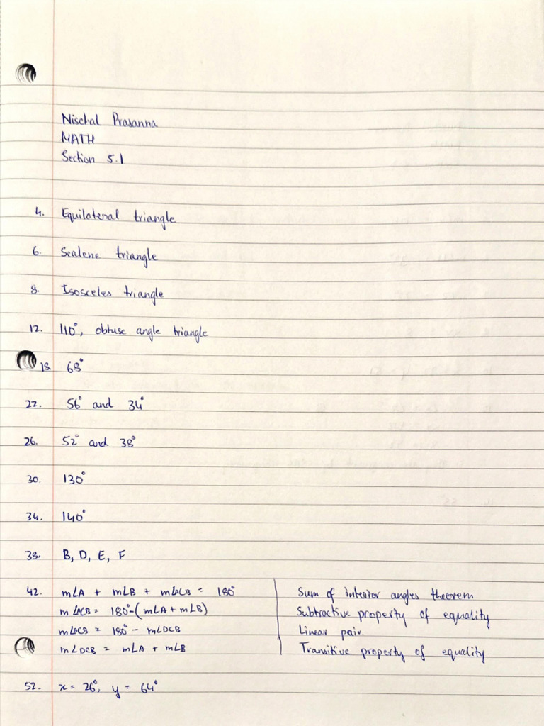 Section 5.1 Section Assignment | PDF