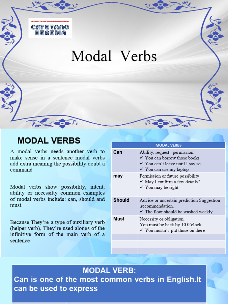 Modals Verbs | Download Free PDF | Verb | Language Mechanics