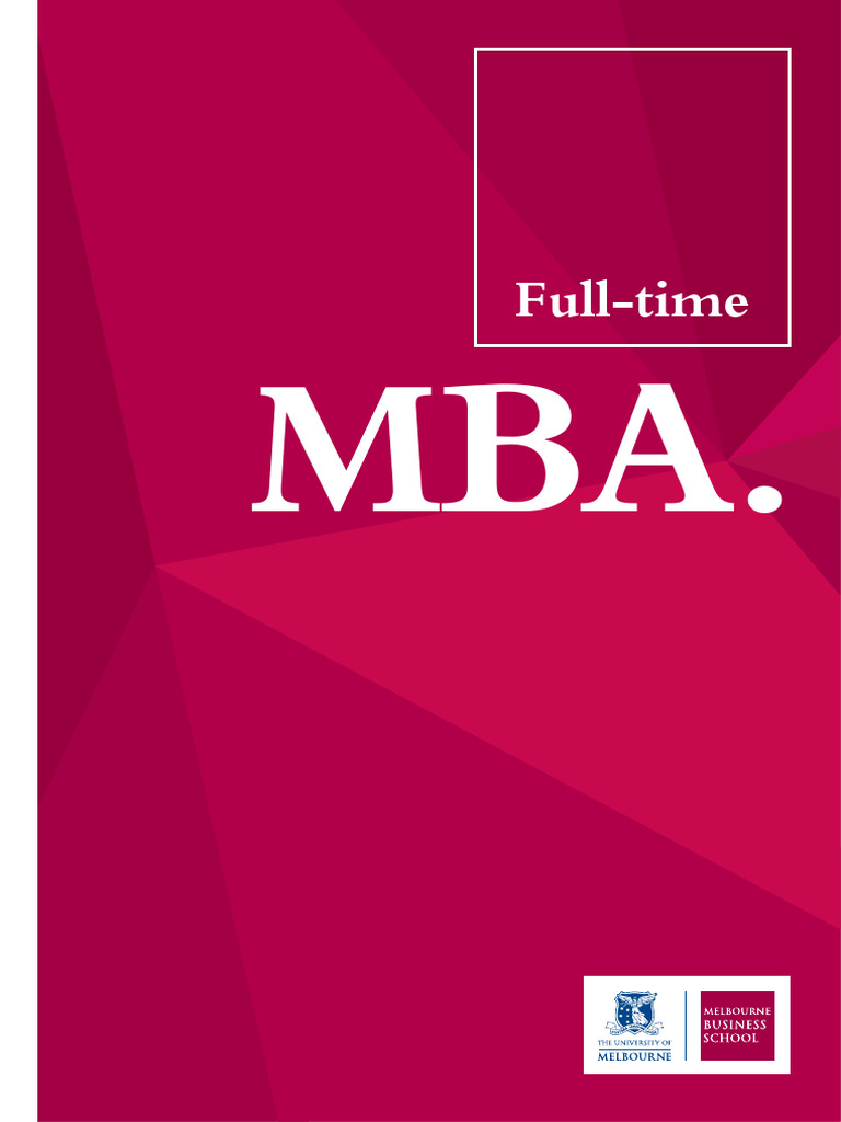 Full Time MBA Brochure - Melbourne Business School | Download Free PDF | Master Of Business ...
