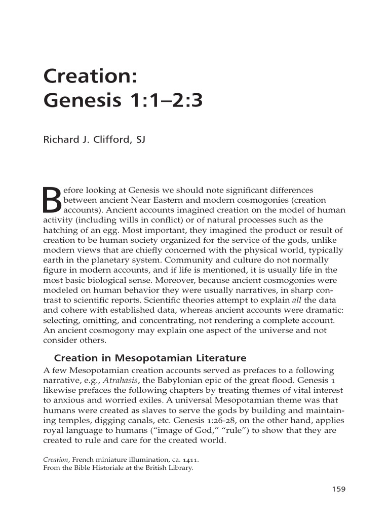 Clifford - 2016 - Creation Genesis 11-23 | PDF | Genesis Creation Narrative