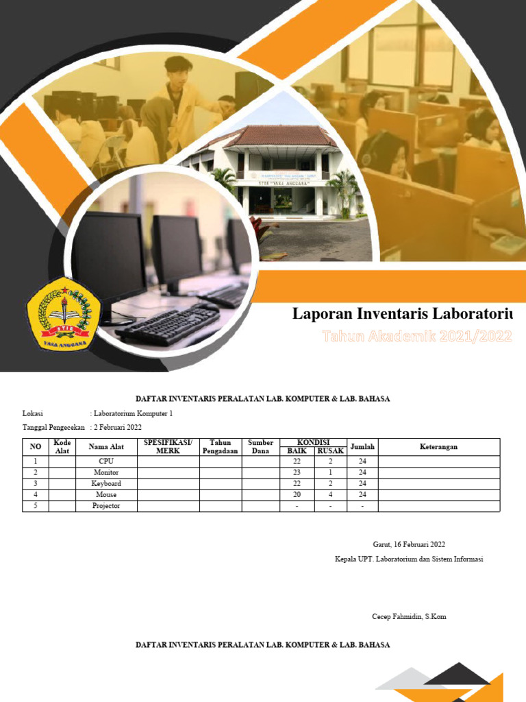 Daftar Inventaris Peralatan Lab 2022 | PDF