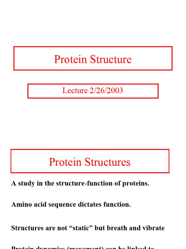 Lecture - 12b-Protein Structure (Cont.) | PDF | Alpha Helix | Collagen