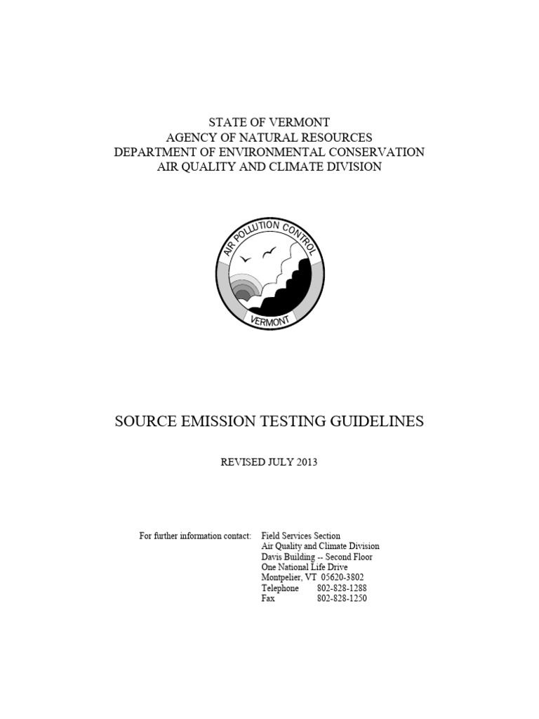 AQCD Emission Test Guidelines 2013 | PDF | Air Pollution | Incineration