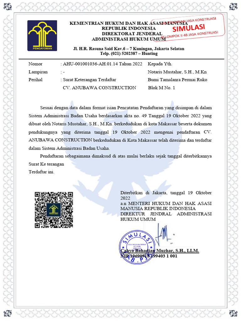 Surat Kemenkumham | PDF