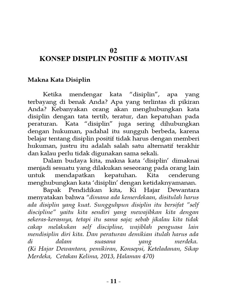 Konsep Disiplin Positif Dan Motivasi | PDF