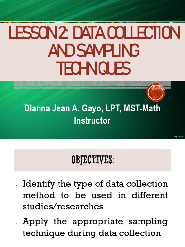 Data Collection and Sampling Techniques | PDF | Sampling (Statistics) | Research Methods
