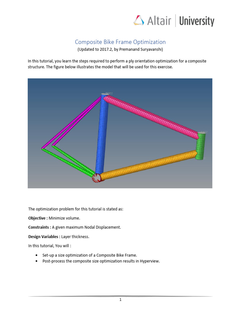 Bicycle frame optimization-Altair | PDF | Mathematical Optimization | Applied Mathematics